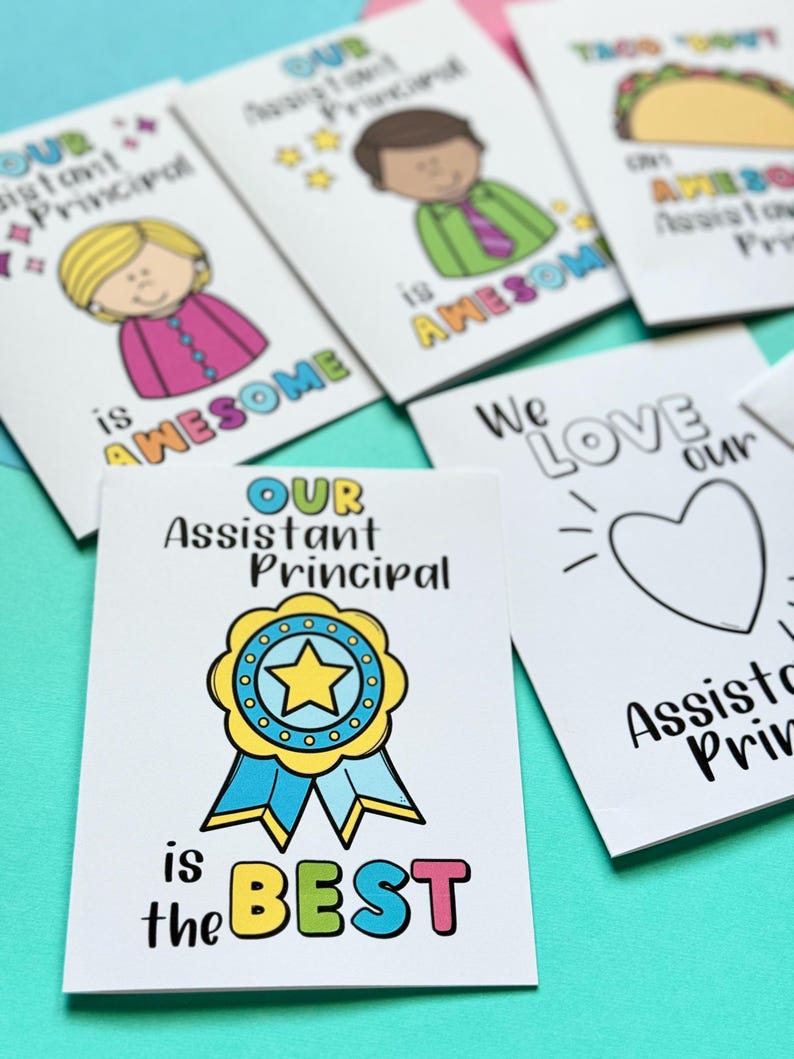 Assistant Principal Appreciation Cards – Printable Thank You Notes (PDF ...