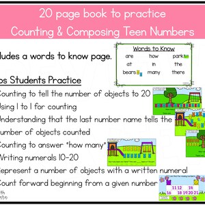 Teen Number Writing Practice Kindergarten and First Grade Beginning ...