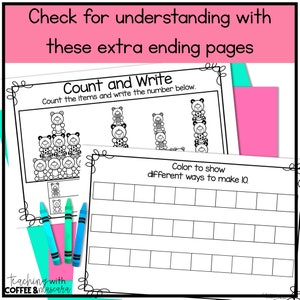 Ways to Make 10 for Kindergarten and First Grade Beginning Reader ...