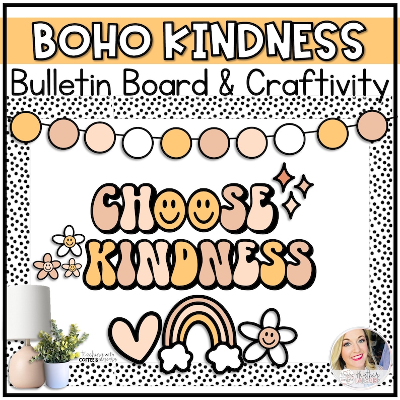Kindness Bulletin Board Boho Classroom Decor Choose - Etsy