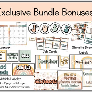 Retro Boho Classroom Decor Bundle - Etsy