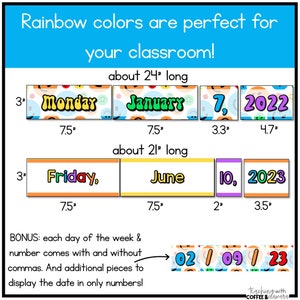 Rainbow Flip Chart Calendar Set | Daily Flip Calendar Cards ...