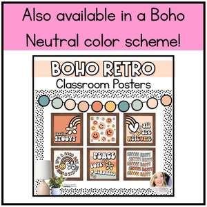 Boho Classroom Decor Classroom Printable Posters Retro - Etsy