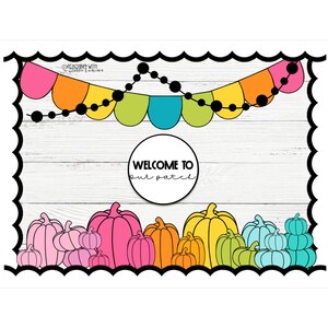 Fall Bulletin Board Kit | Rainbow Pumpkin Halloween Bulletin Board ...