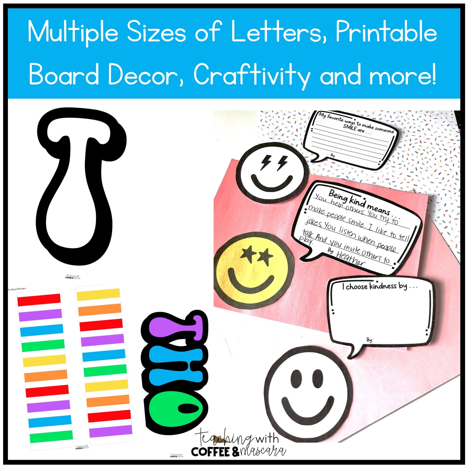 KINDNESS DECOR- Choose Kindness -retro Classroom- Bulletin Board Kit - Etsy