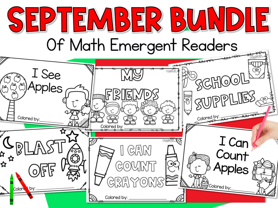 Back to School Emergent Readers | September Math Activities ...