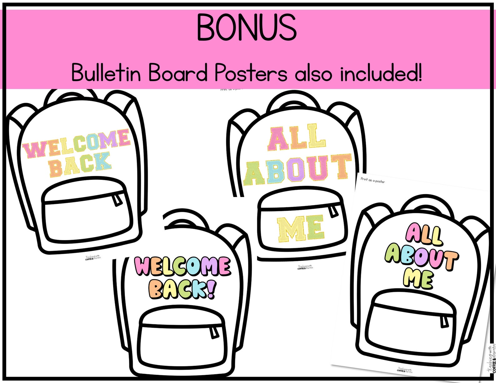 Backpack Craft All About Me Bulletin Board and Craftivity - Etsy
