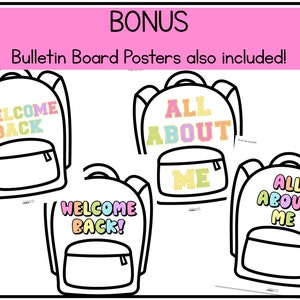 Backpack Craft | All About Me Bulletin Board and Craftivity | Welcome ...