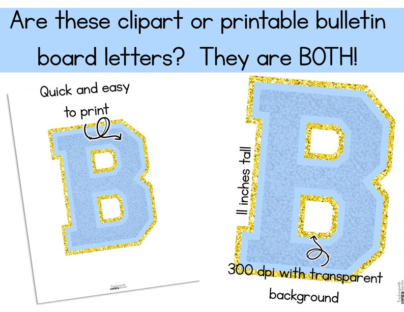 Varsity Letters Sy Blue Varsity Letter PNG Alphabet | Etsy