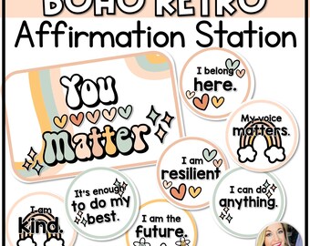 Affirmation Station Boho Rainbow Positive Affirmations - Etsy
