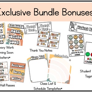 Retro Boho Classroom Decor Bundle - Etsy