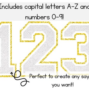 Varsity Letters | White | Varsity Letter PNG Alphabet | Bulletin Board ...