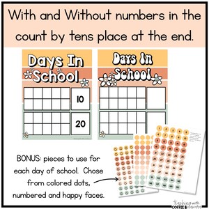 Boho Days in School Set | Days in School Ten Frames | Math Wall ...