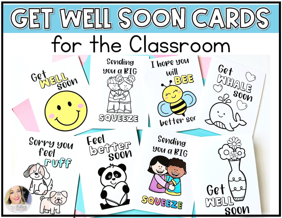Printable Get Well Soon Cards | Get Well Gift | Get Well Card ...