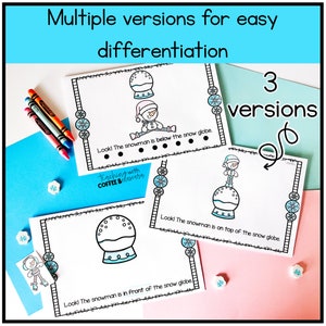 Winter Positional Words Printable Activities - Etsy
