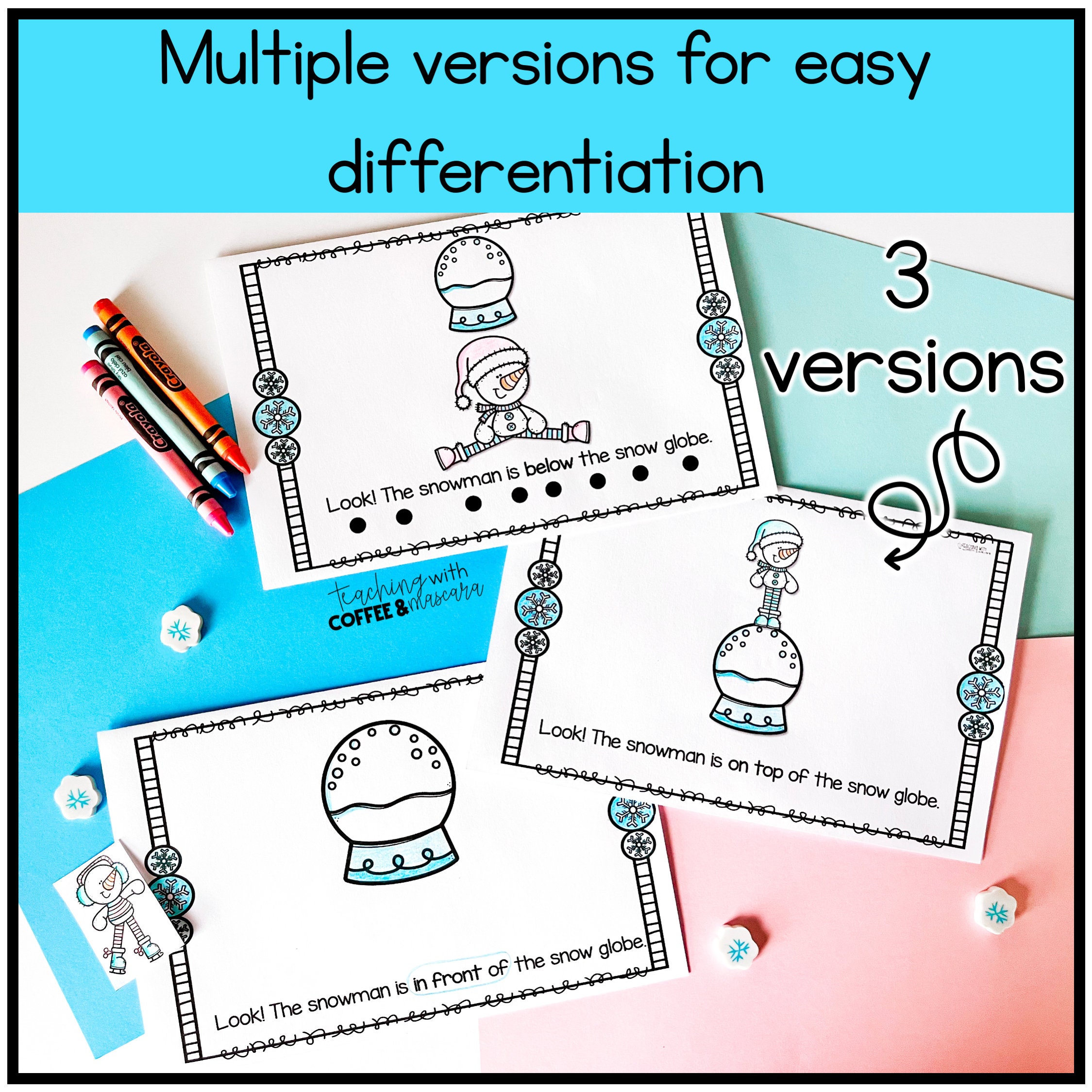 Winter Positional Words Printable Activities - Etsy Canada