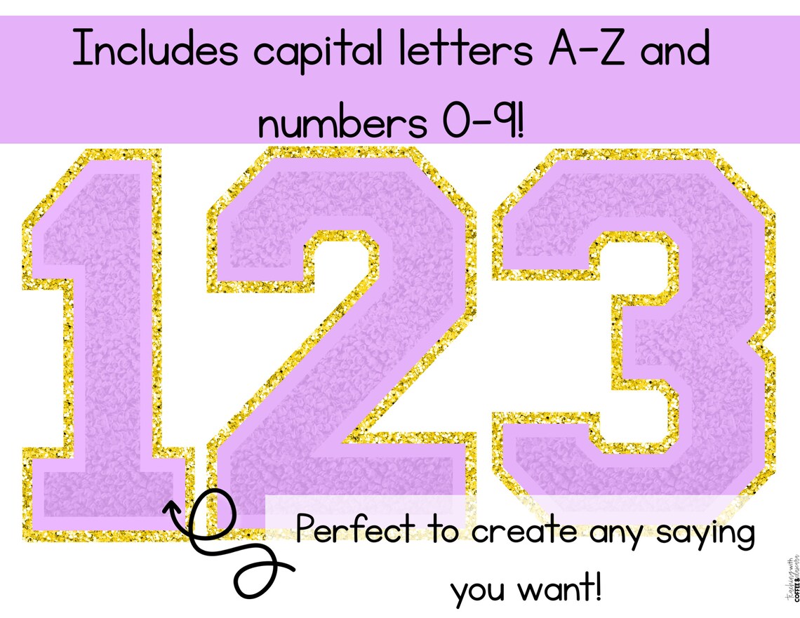Varsity Letters | Purple | Varsity Letter PNG Alphabet | Bulletin Board ...