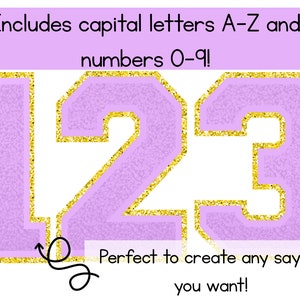 Varsity Letters | Purple | Varsity Letter PNG Alphabet | Bulletin Board ...