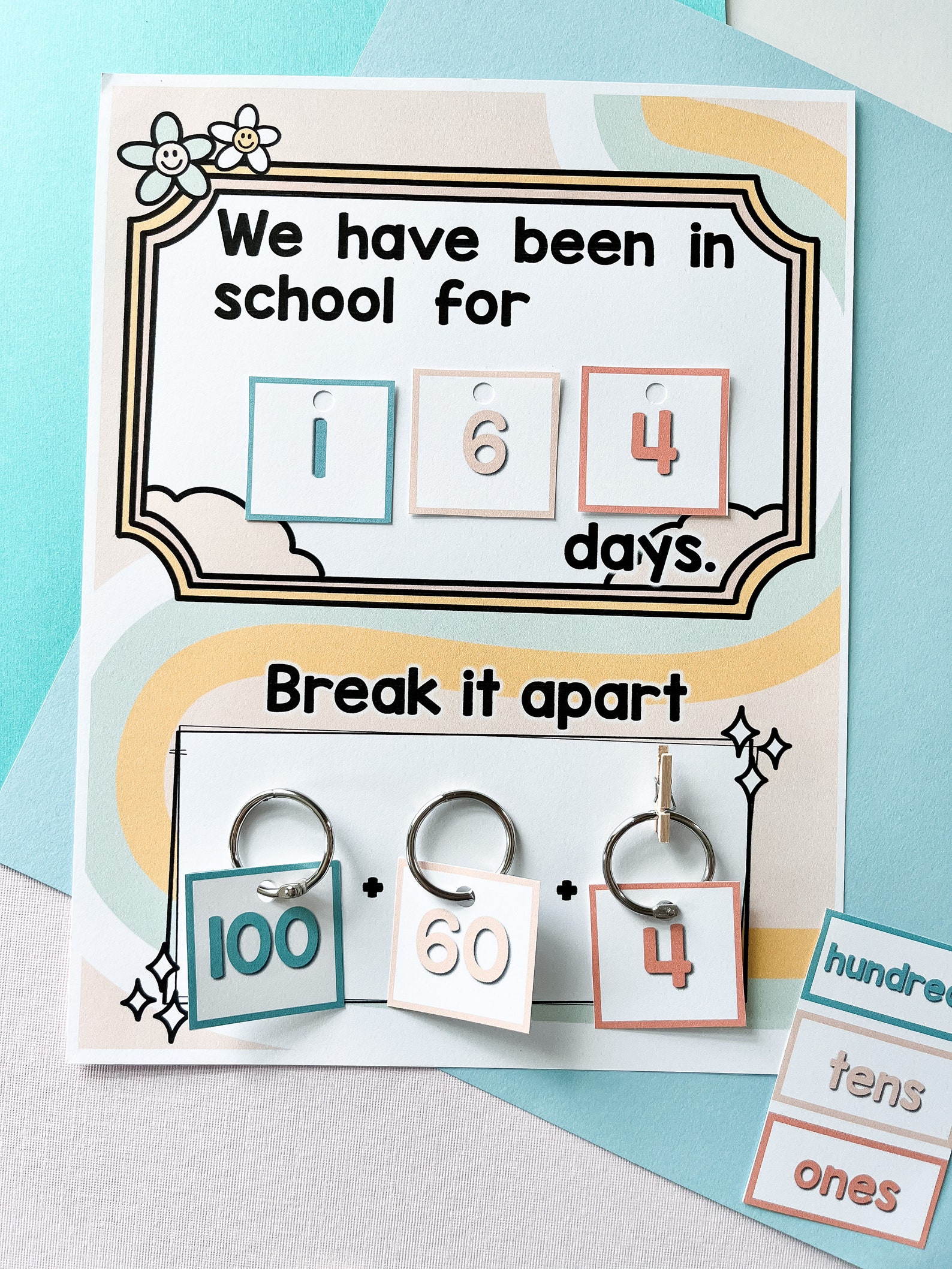 Boho Days in School Set | Days in School Ten Frames | Math Wall ...