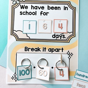 Boho Days in School Set | Days in School Ten Frames | Math Wall ...