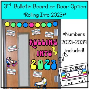 New Year Bulletin Board | Groovy Classroom Decor | Winter Bulletin ...