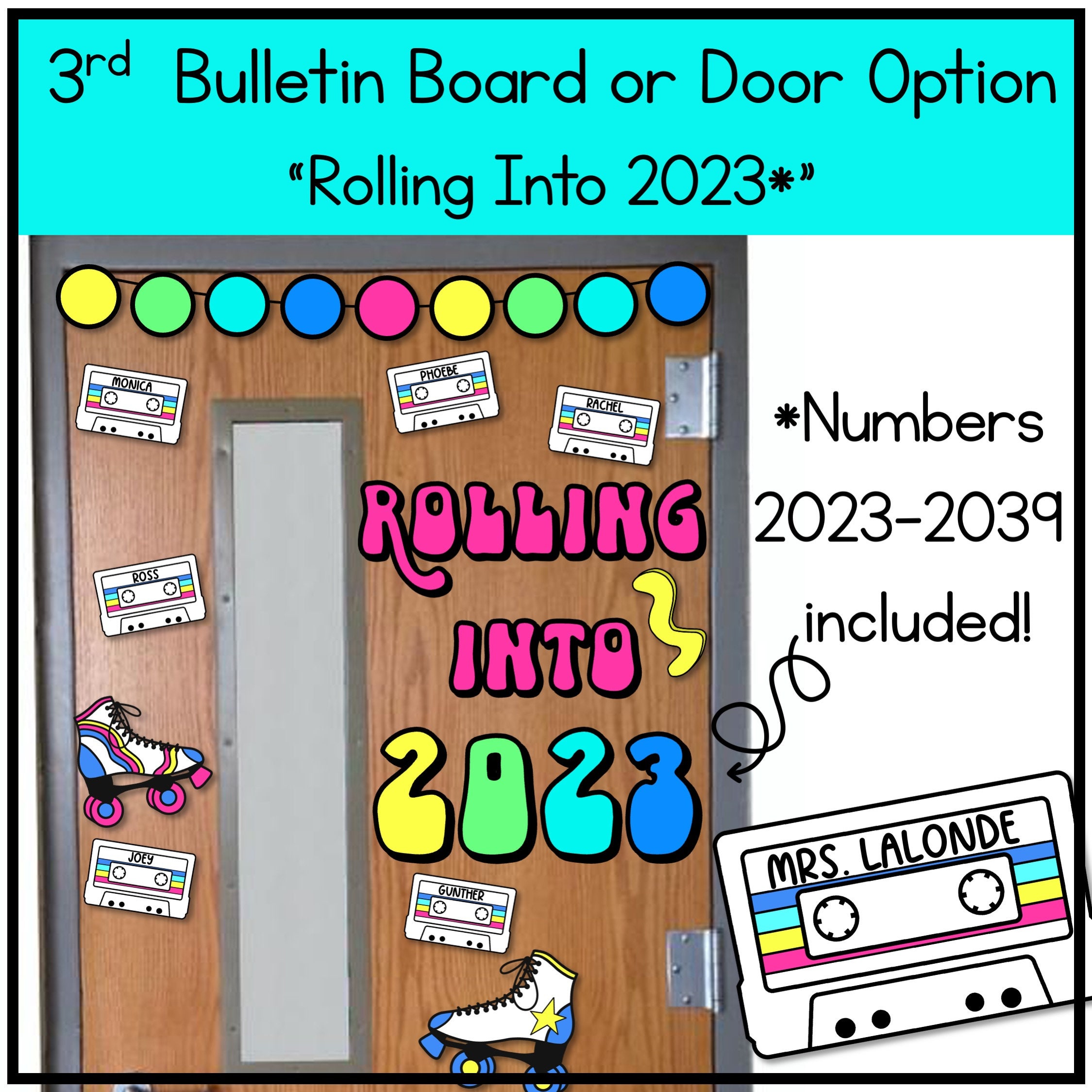 New Year Bulletin Board | Groovy Classroom Decor | Winter Bulletin ...