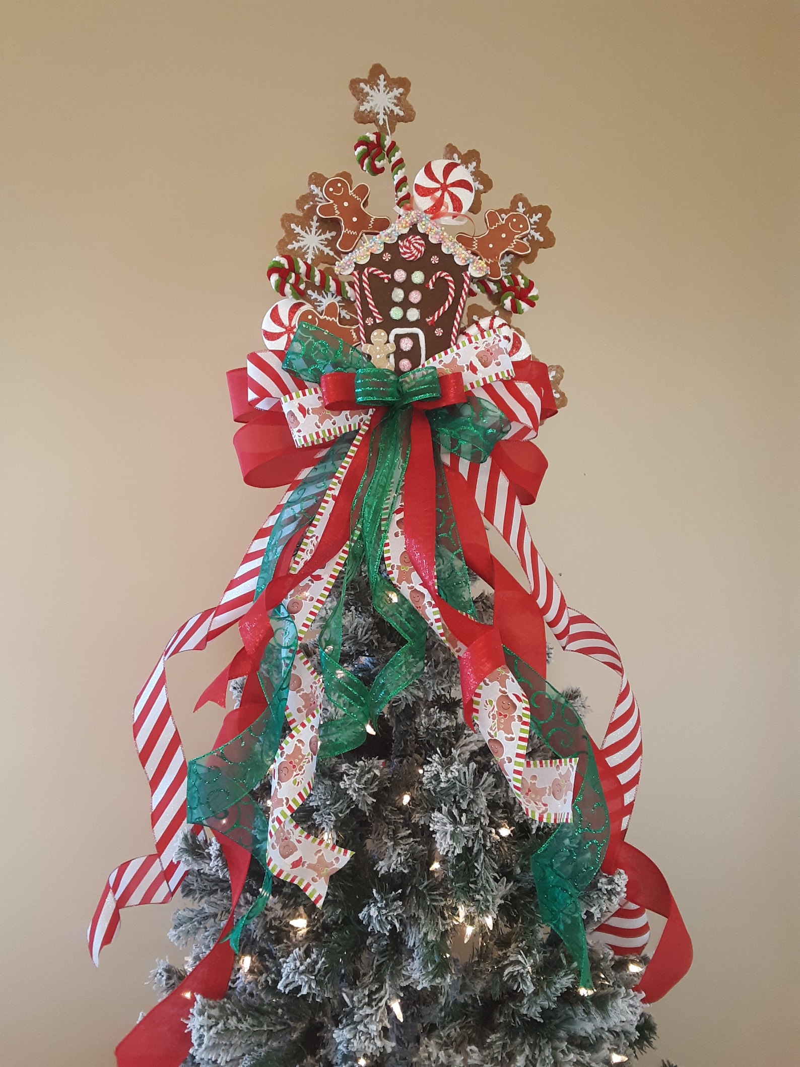 Gingerbread Tree Topper Cookie Tree Topper Tree Topper - Etsy