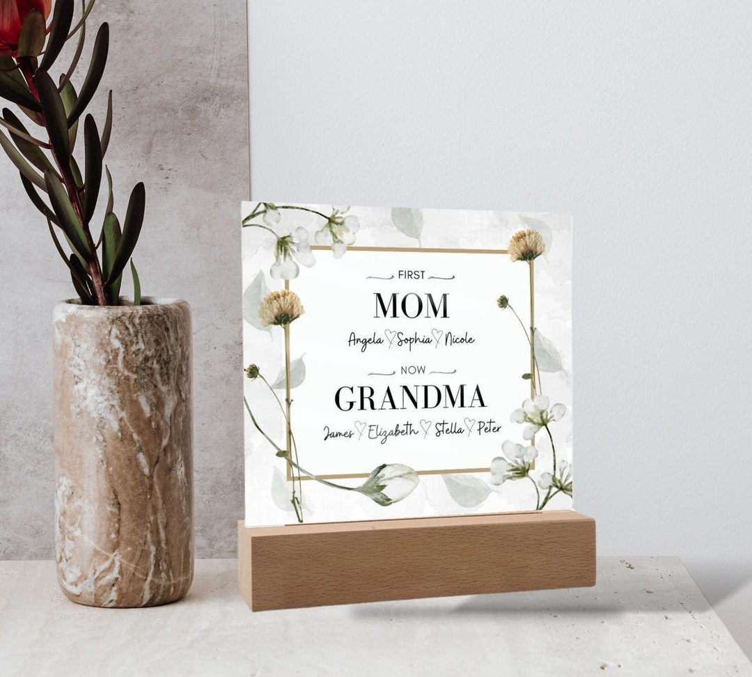 Personalized Acrylic Plaque Gift, Mothers Day Gift Stand, Personalized ...