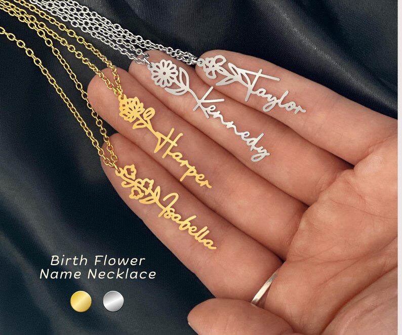 Happy 25th Birth Flower Necklace Birth Month Necklace Birthday Gift for ...
