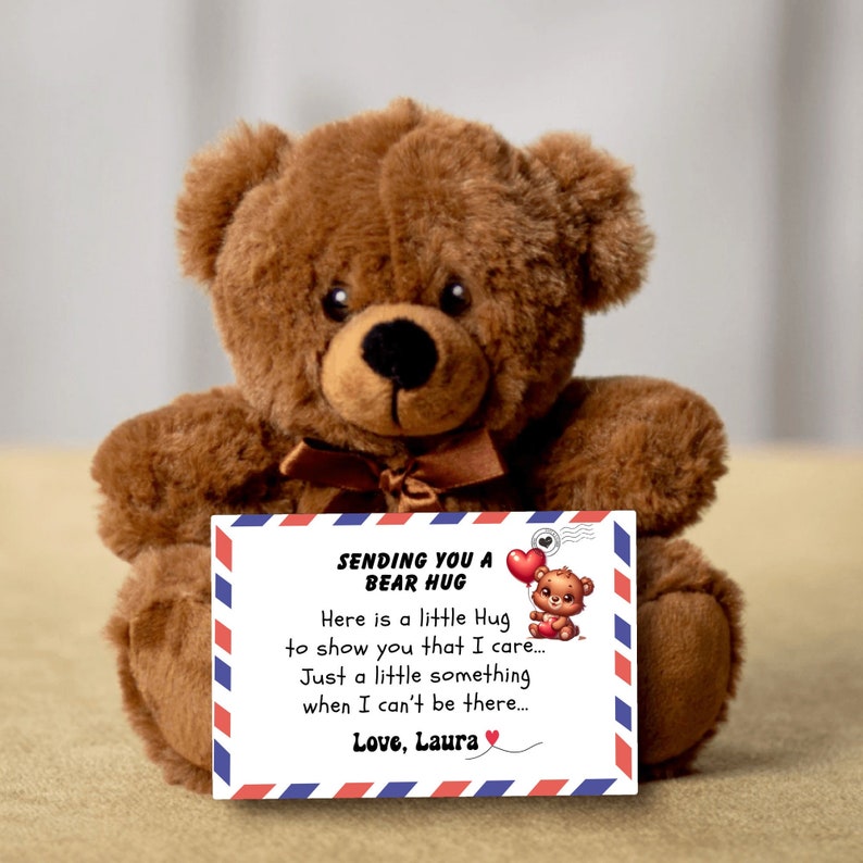 Sending You A Bear Hug Personalized Relationships Teddy Bear Sending a ...