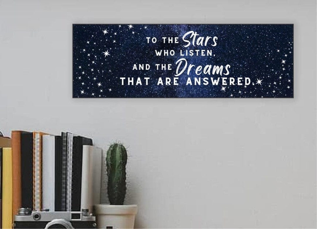 Acotar Wall Decor Velaris City of Starlight Acotar Bookshelf Sign ...