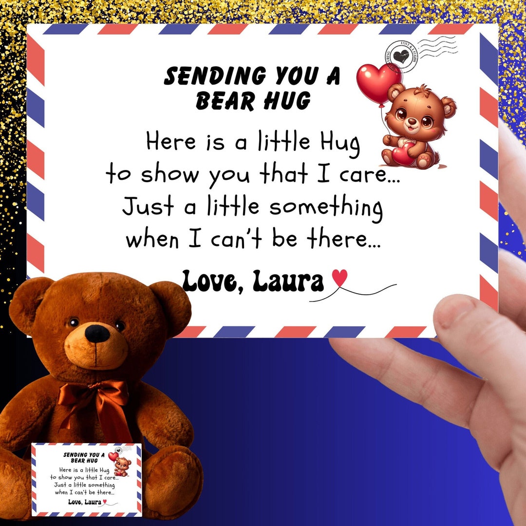 Sending You A Bear Hug Personalized Relationships Teddy Bear, Sending a ...