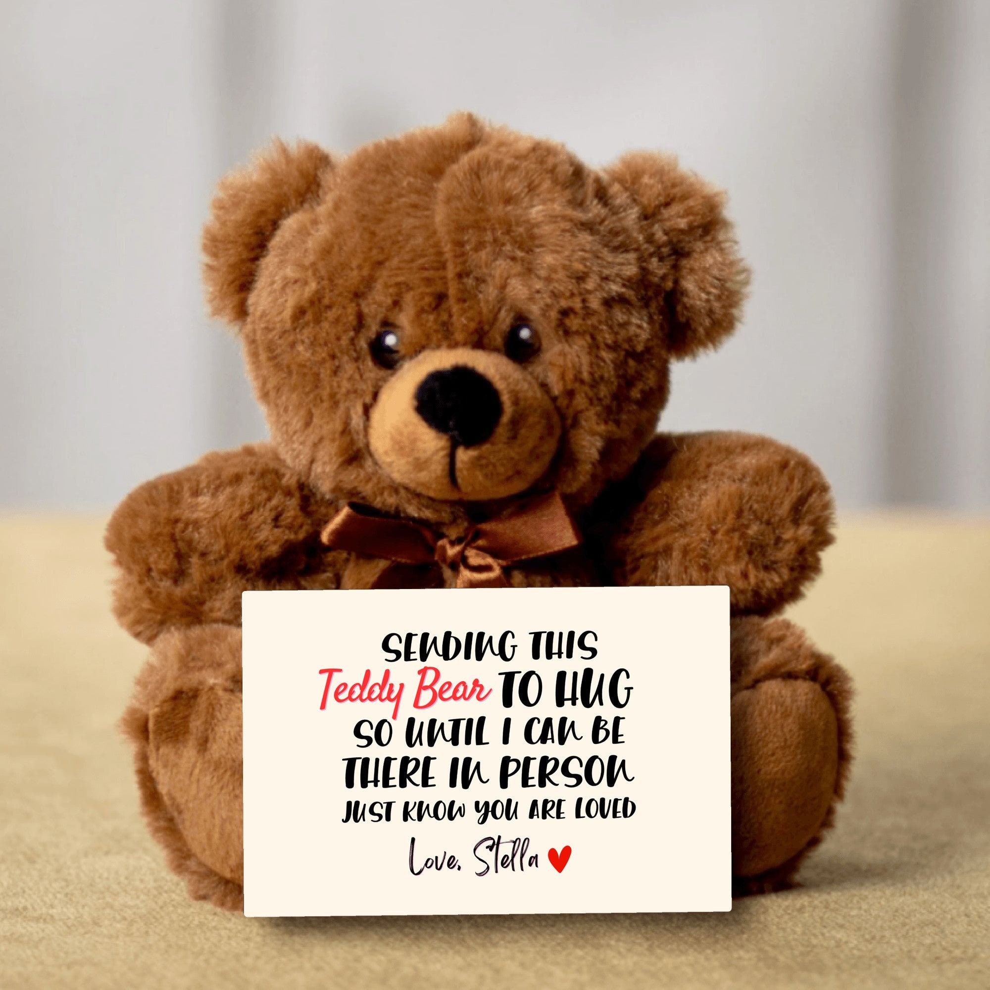 Sending This Teddy Bear to Hug Gift,personalized Friendship Teddy Bear ...