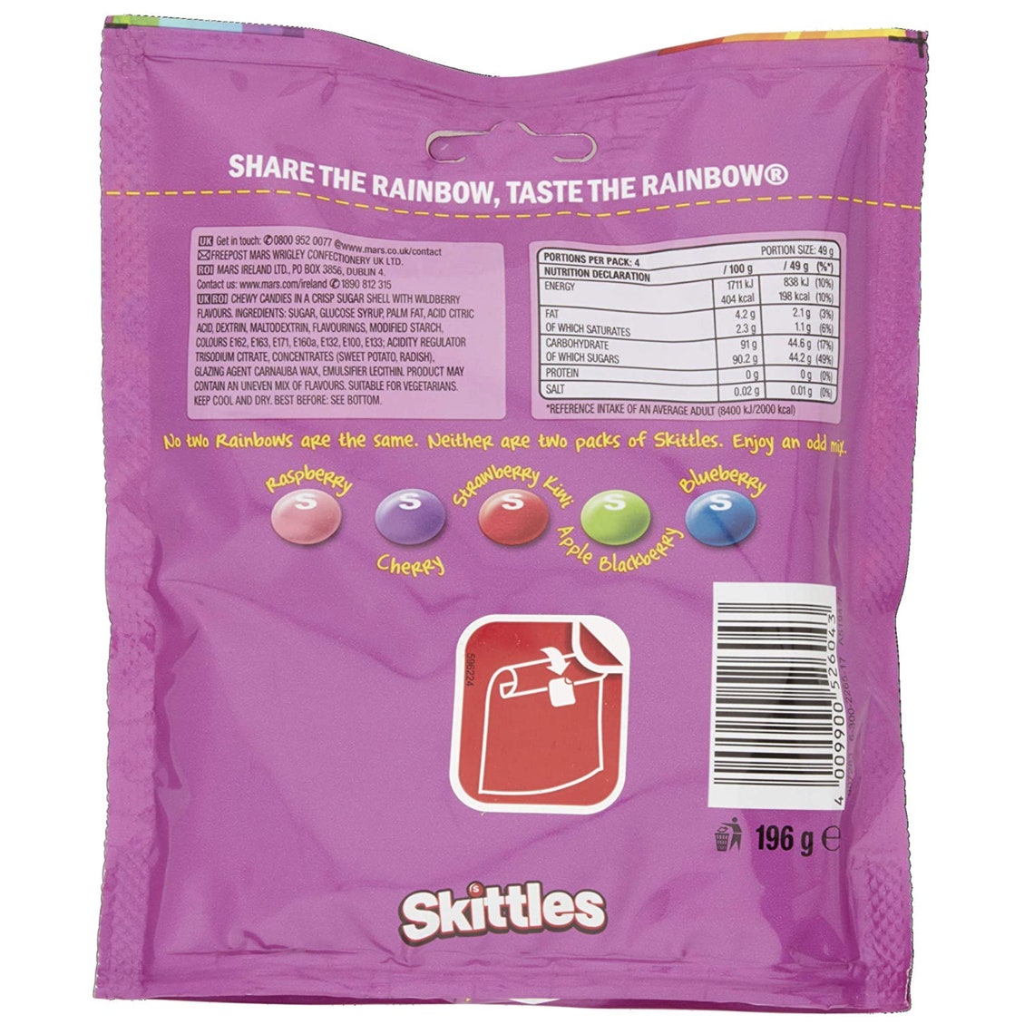 Skittles Purple Sweets Cherry Flavour Wild Berry Choose Your - Etsy UK