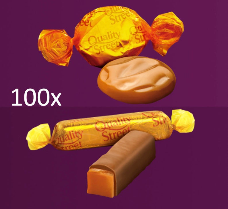 Quality Street Toffee Finger & Toffee Penny Mix X100 Flavour - Etsy UK