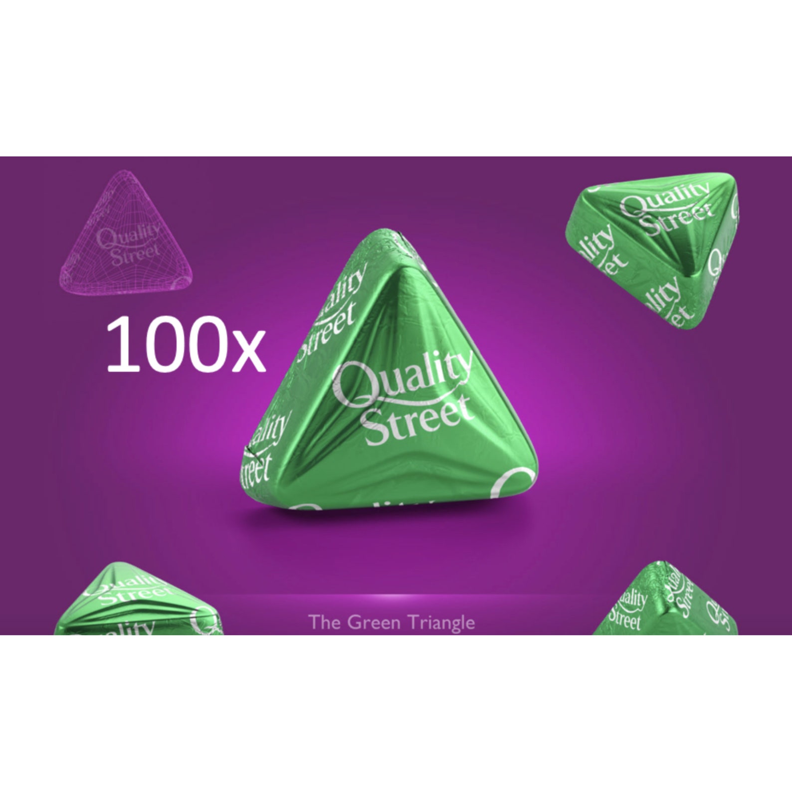 Quality Street Green Triangles X100 Flavour Dated 08/23 - Etsy UK