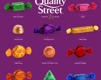 Quality Street Green Triangles X50 Flavour Dated 08/24 Chocolate Choose ...
