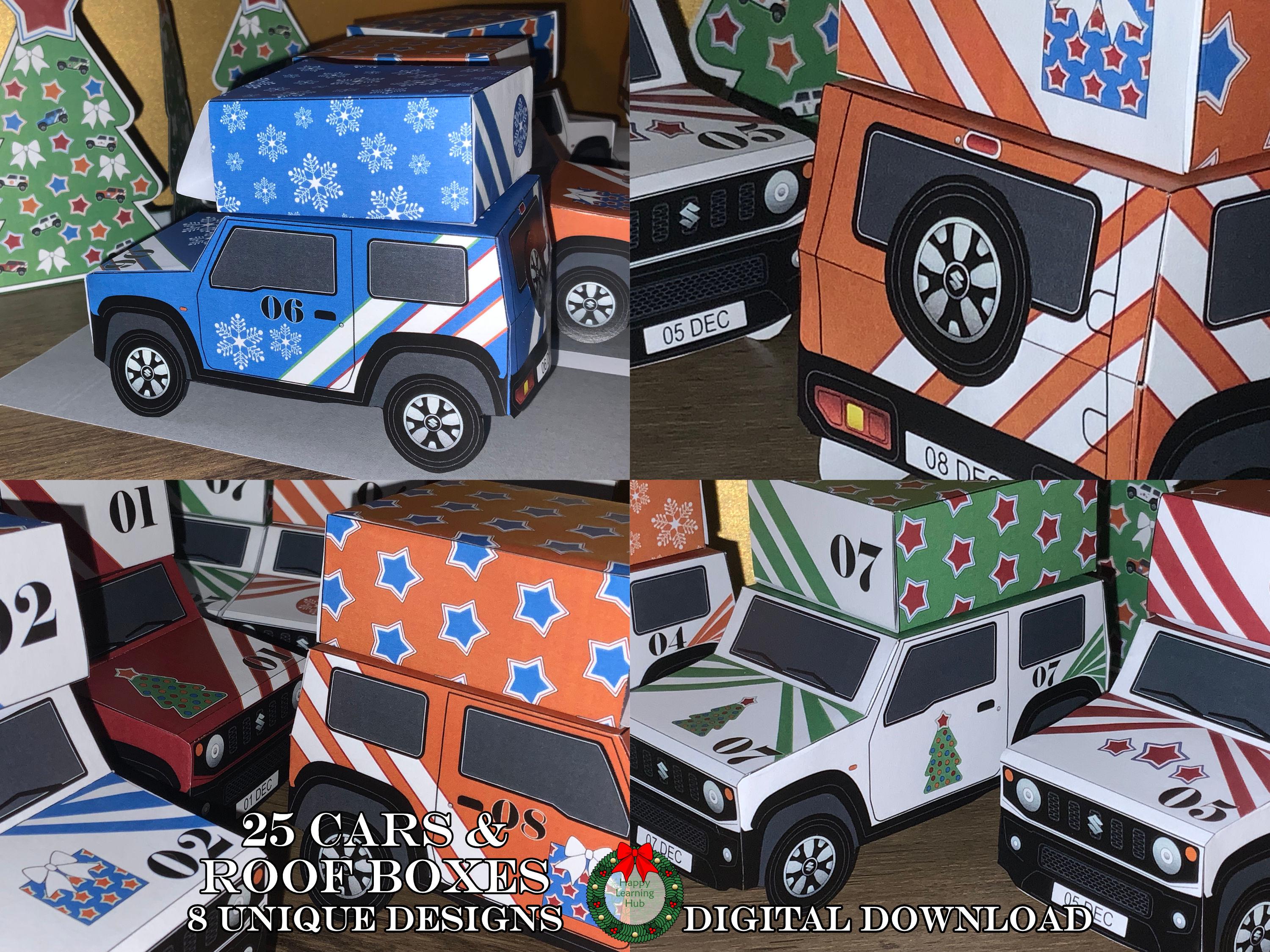 Printable Car Advent Calendar: DIY Christmas Countdown (PDF) - Etsy