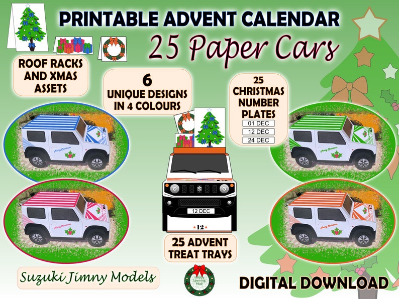 Printable Advent Calendar, DIY Advent Calendar, Kids Craft Advent ...