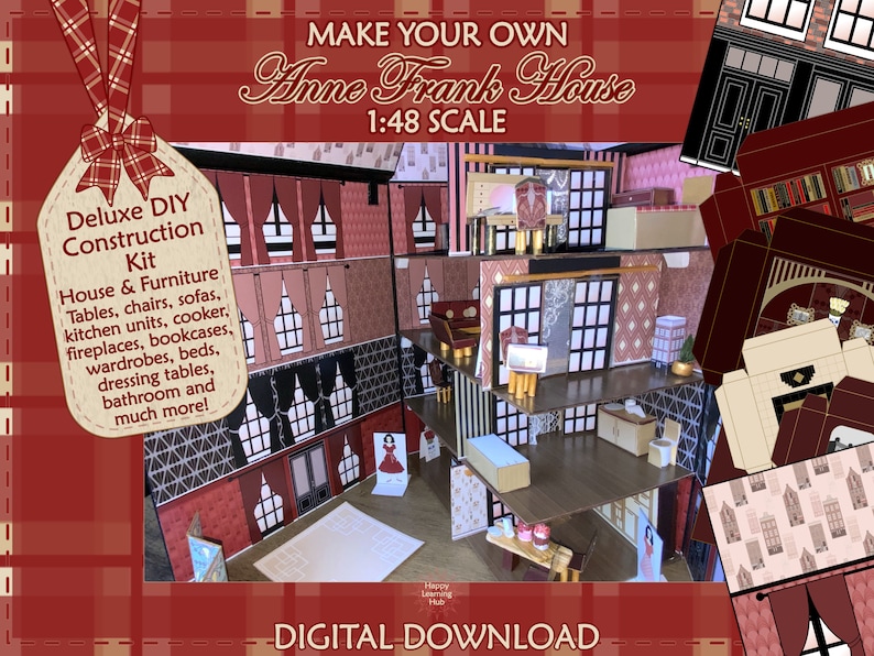 Anne Frank House 3D Construction Kit, 1:48 Scale DIY Dollhouse Kit ...