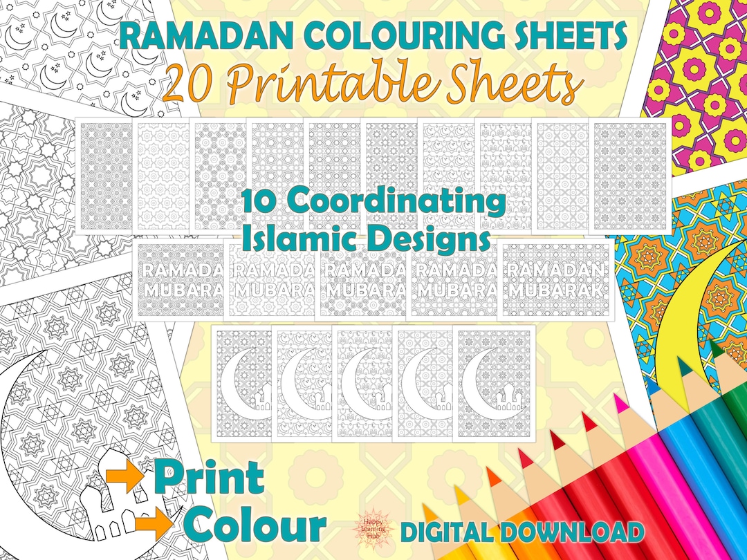 Ramadan Colouring Pages, Islamic Colouring Sheets, Islamic Art ...
