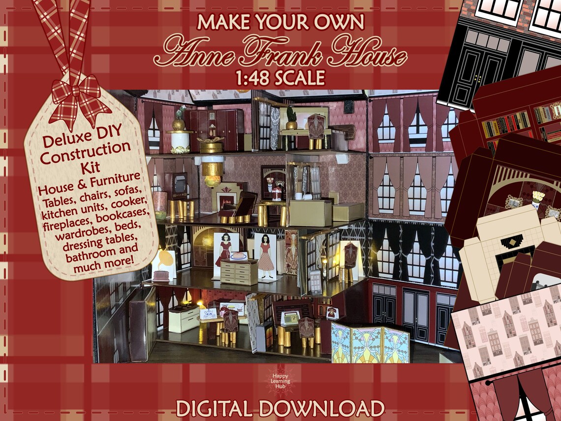 Anne Frank House 3D Construction Kit, 1:48 Scale DIY Dollhouse Kit ...