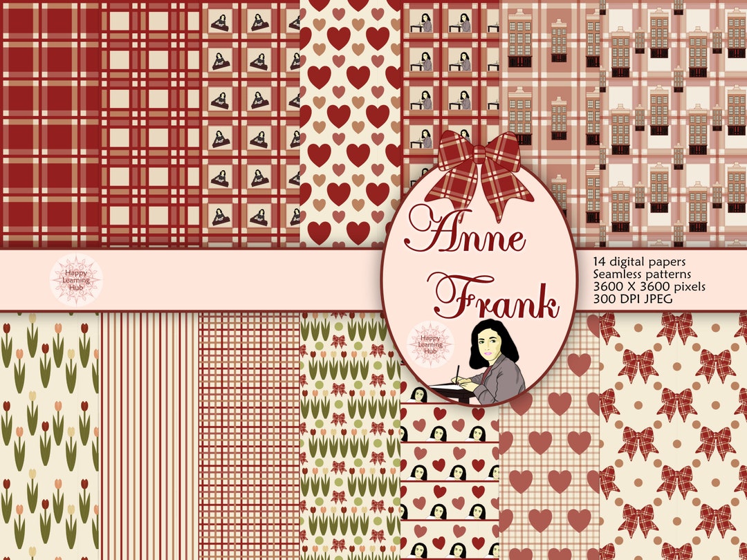 Anne Frank Digital Paper Scrapbook Paper Junk Journals. - Etsy