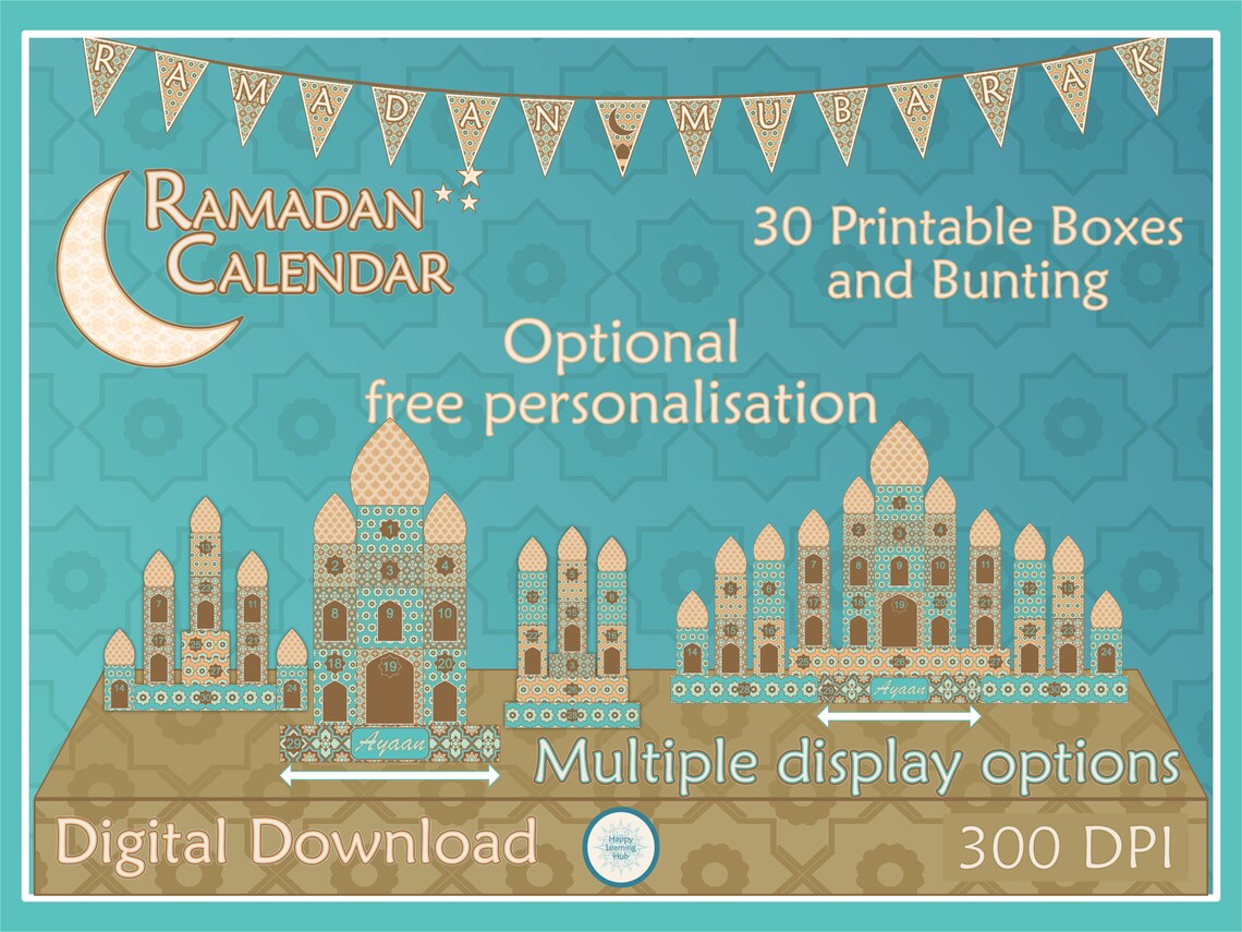 Ramadan Countdown Calendar, Ramadan Decor, Ramadan Craft Boxes ...