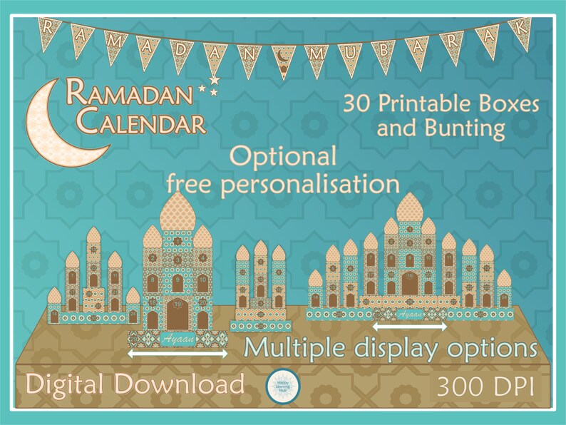 Ramadan Countdown Calendar, Ramadan Decor, Ramadan Craft Boxes ...