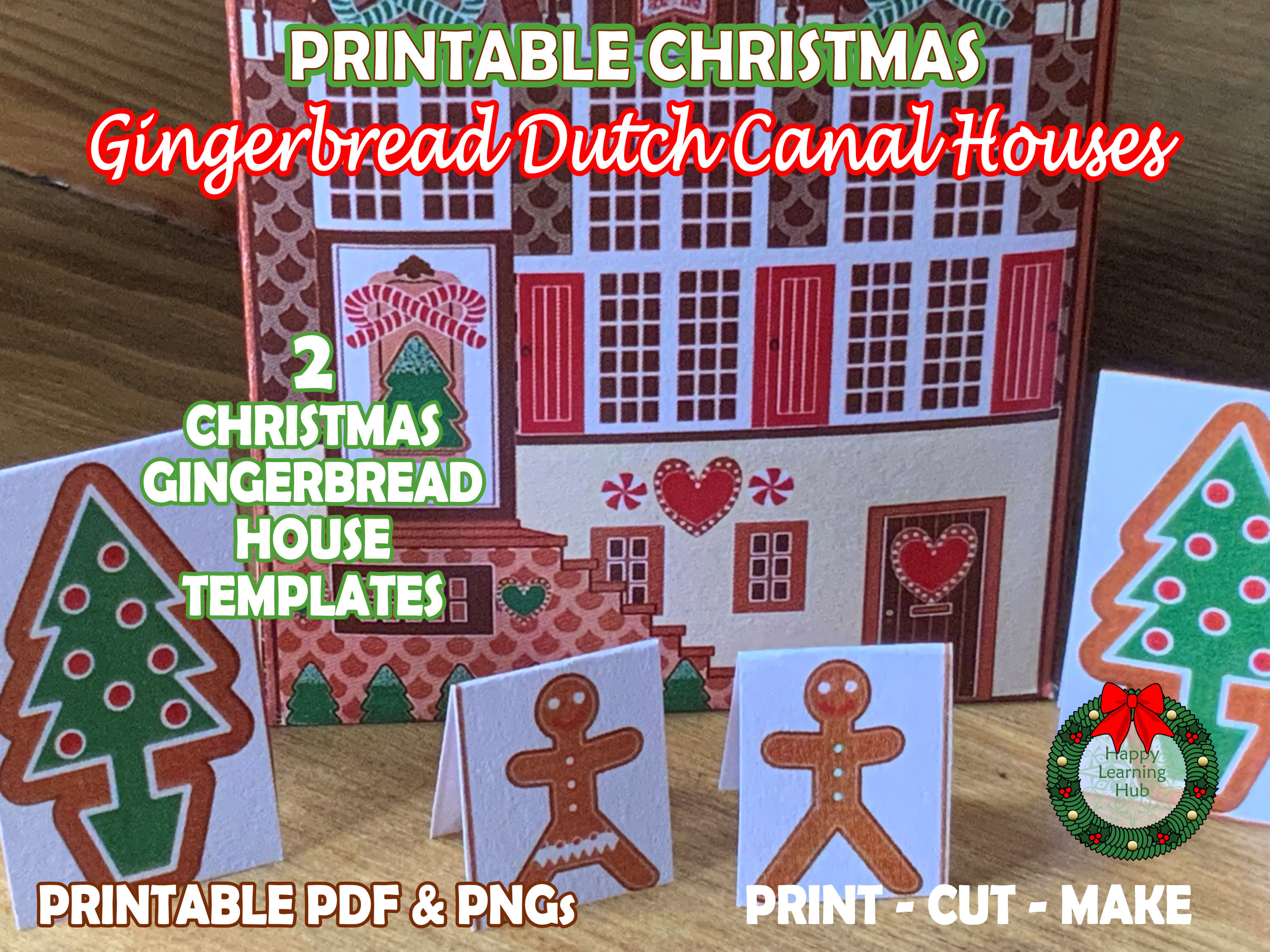 Printable Christmas Gingerbread Houses, Dutch Gingerbread House ...