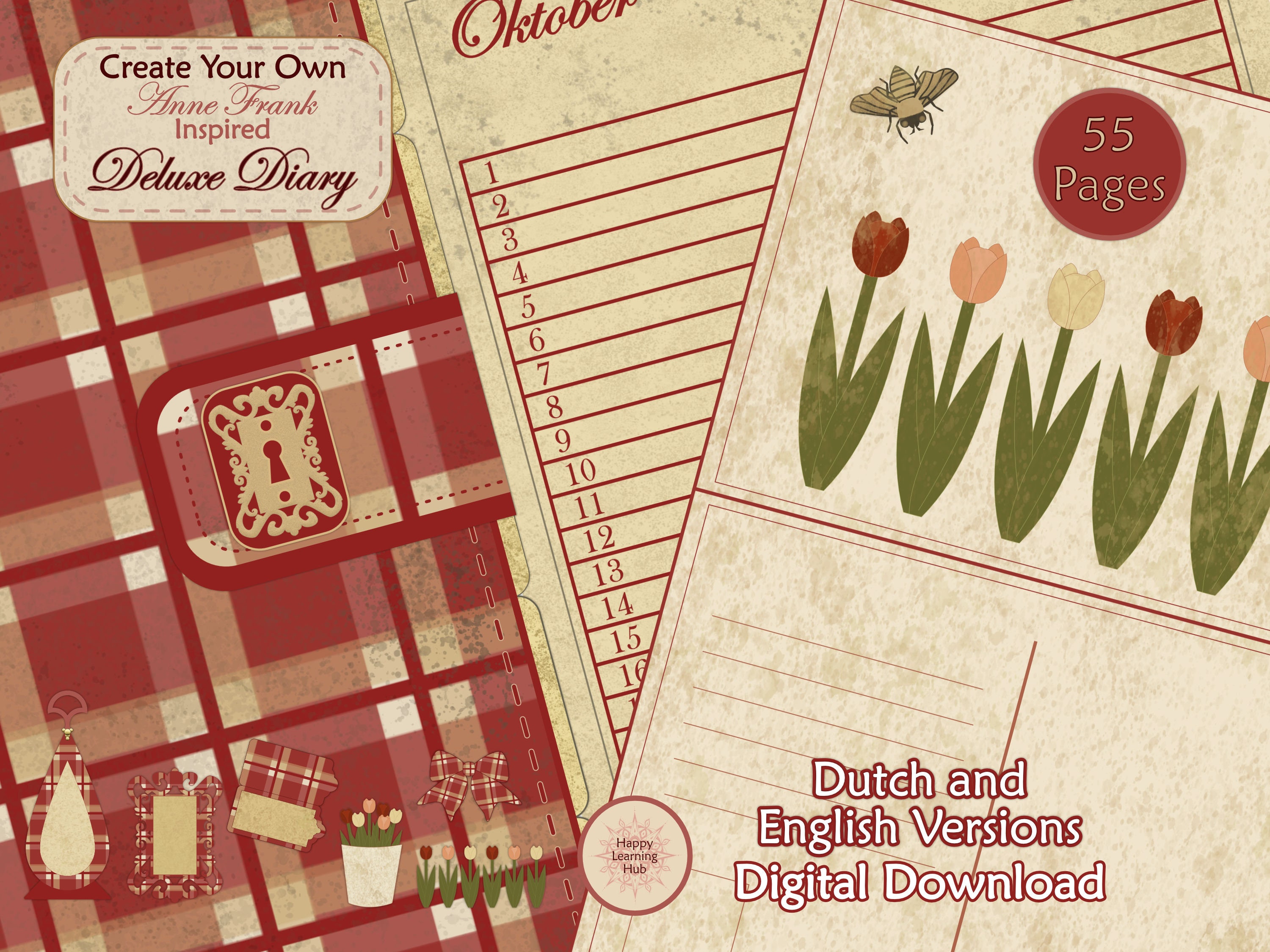 Anne Frank Inspired Diary Kit, Make Your Own Paper Diary Kit, 2024 ...