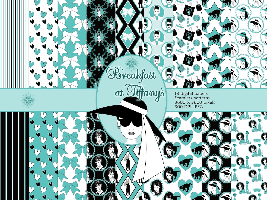 Breakfast at Tiffany's Digital Papers, Audrey Hepburn Wallpaper, Holly ...