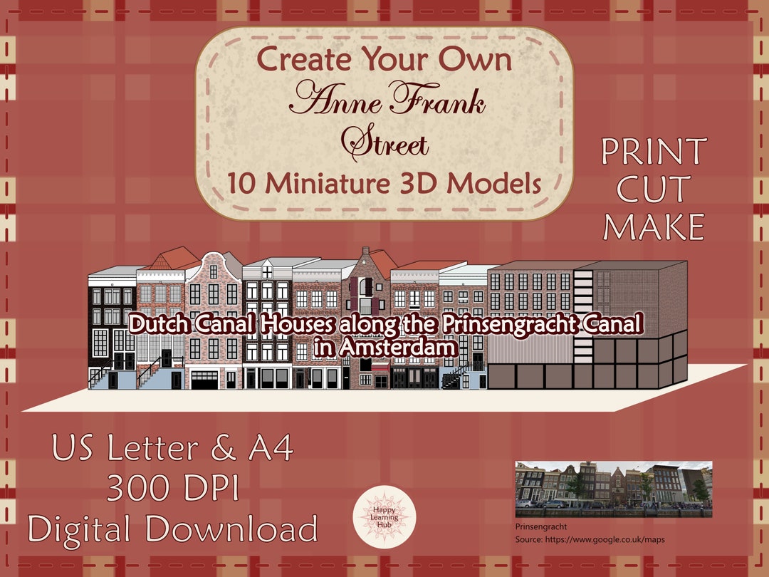 Anne Frank House, Create Your Own Anne Frank Street, Paper Houses, 3D ...