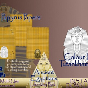 Ancient Egyptian Activity Pack, Egyptian Construction Kit, Sarcophagus ...